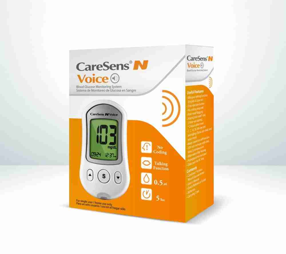 Caresens N Voice Audible Blood Glucose Monitoring System