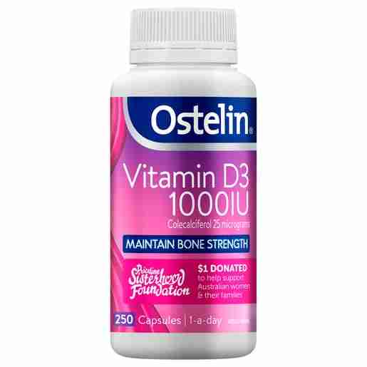Ostelin Vitamin D3 1000IU - 250 Capsules | Bone Health