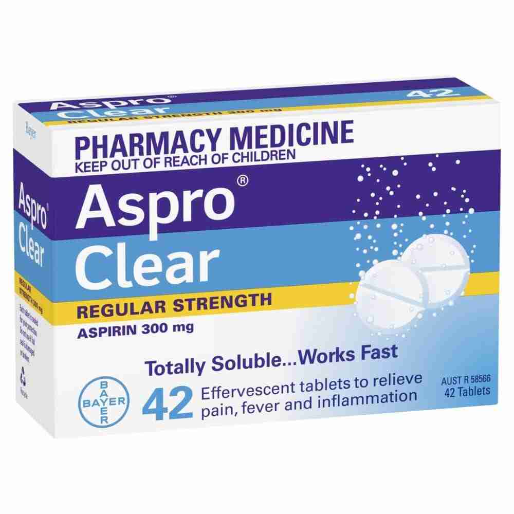 Aspro Clear Pain Relief Aspirin 60 Soluble Tablets - Mega Marketplace
