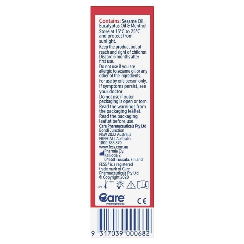 Fess Dry Nose Oil Nasal Spray 10ml - Moisturize & Soothe