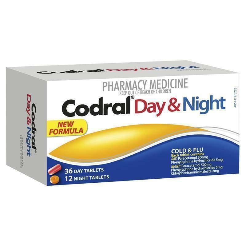 Codral Day & Night Cold & Flu Tablets - 48 Pack Relief