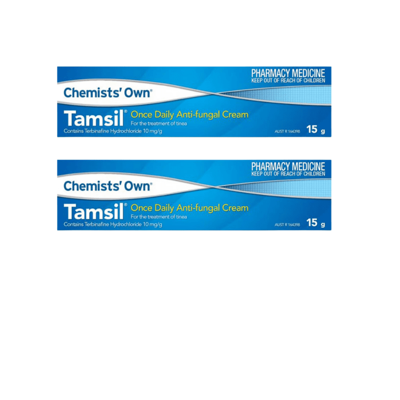 2 x Chemists Own Tamsil Anti-Fungal Cream 15g Relief