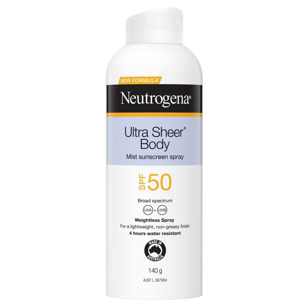 Neutrogena Ultra Sheer Body Mist sunscreen SPF50 140g - Mega Marketplace