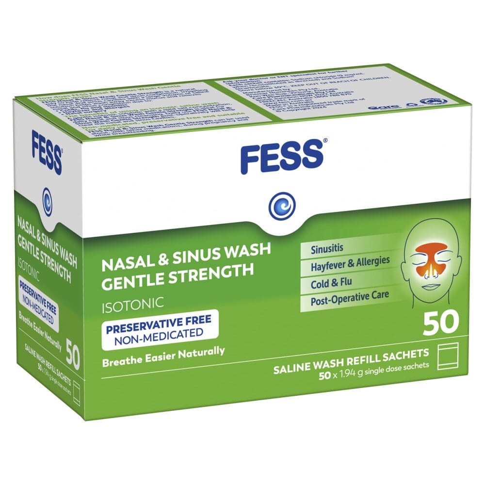 Fess Gentle Strength Nasal Sinus Wash Refill 50 Sachets - Mega Marketplace